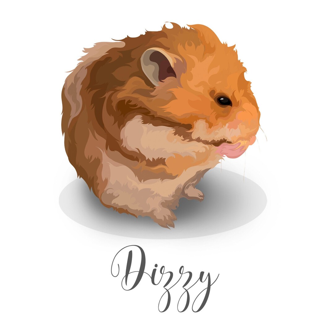 Custom Pet Portrait Hamster Portrait Regal Pet Portrait Digital Pet ...