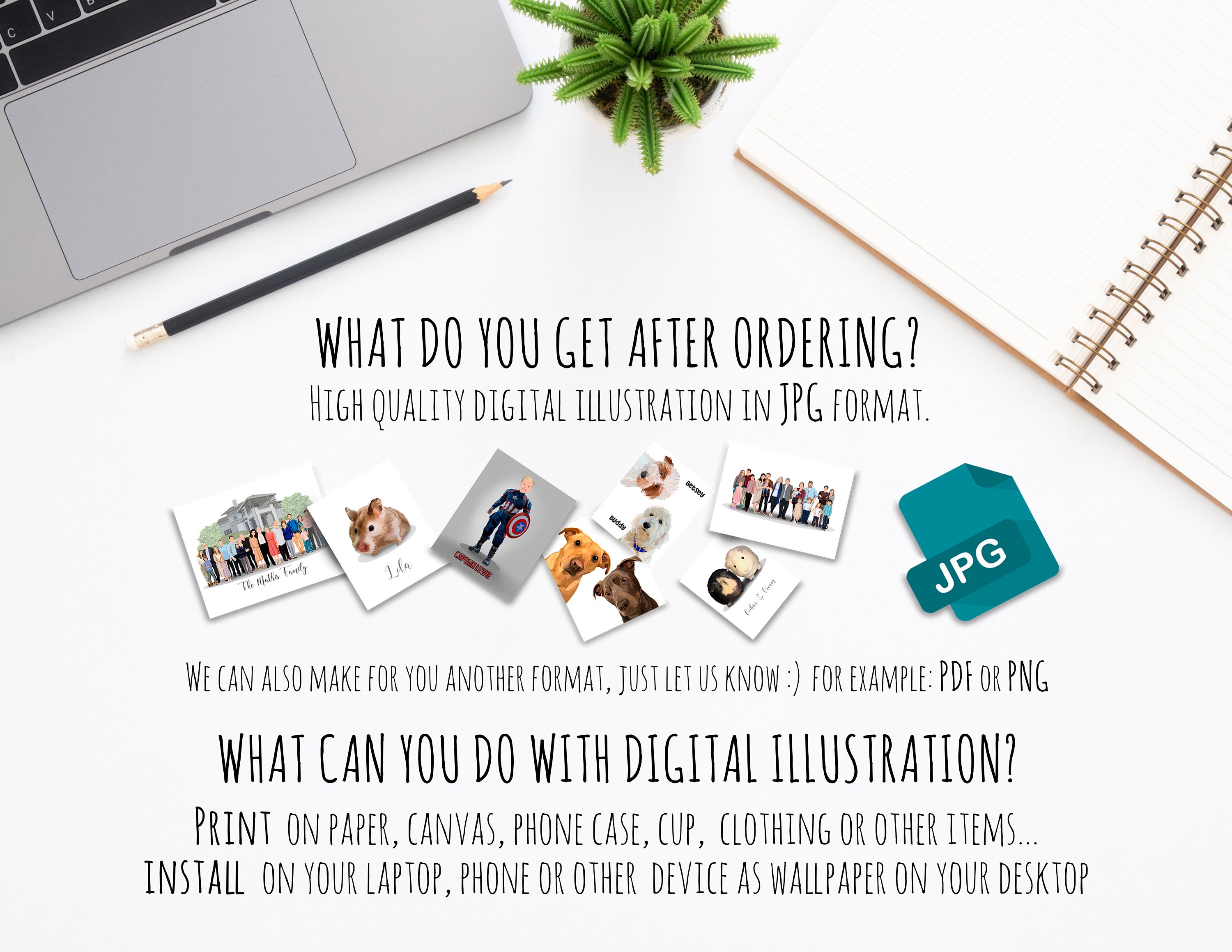 Personalized Family Drawing Family Portrait Illustration With | Etsy