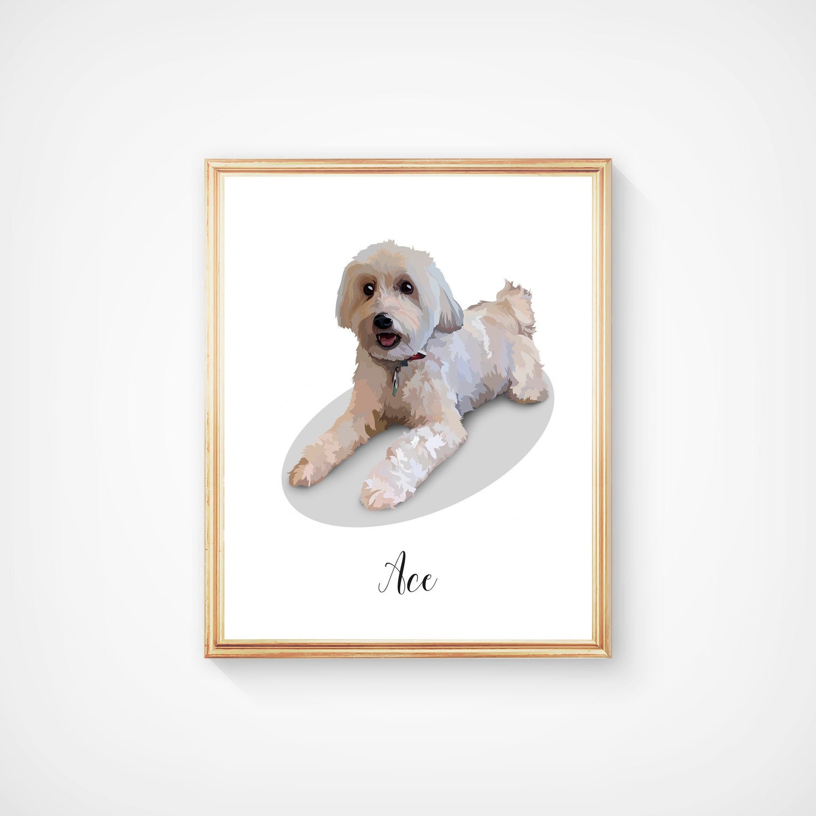 Custom Pet Portrait Custom Dog Portrait Dog's Mom Gift - Etsy