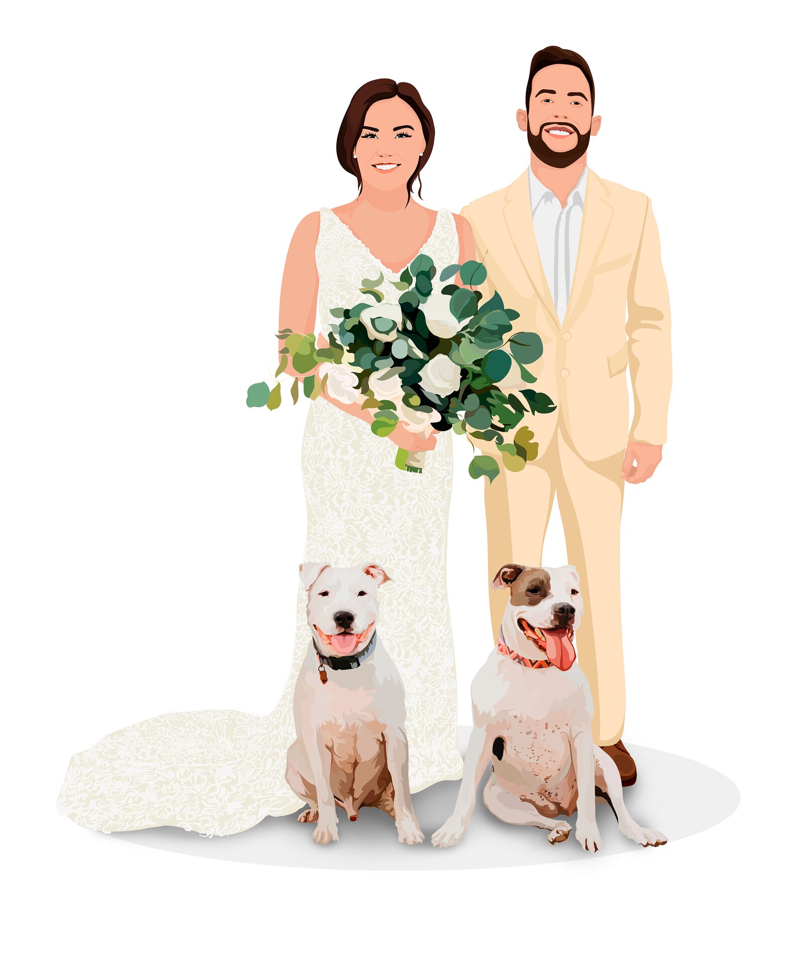 Extended Family Illustration Family Portrait Custom Portrait | Etsy