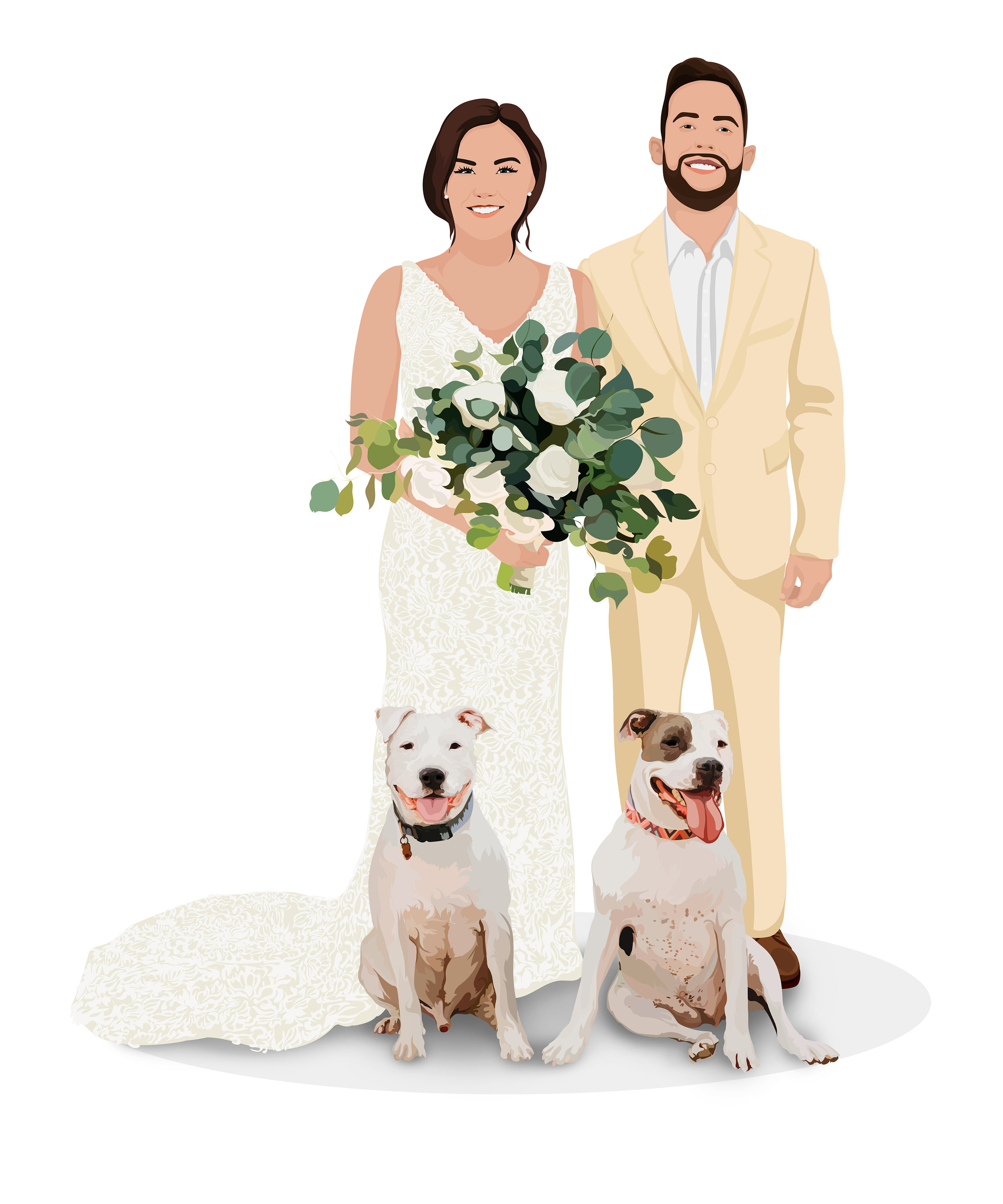 Extended Family Illustration Family Portrait Custom Portrait | Etsy