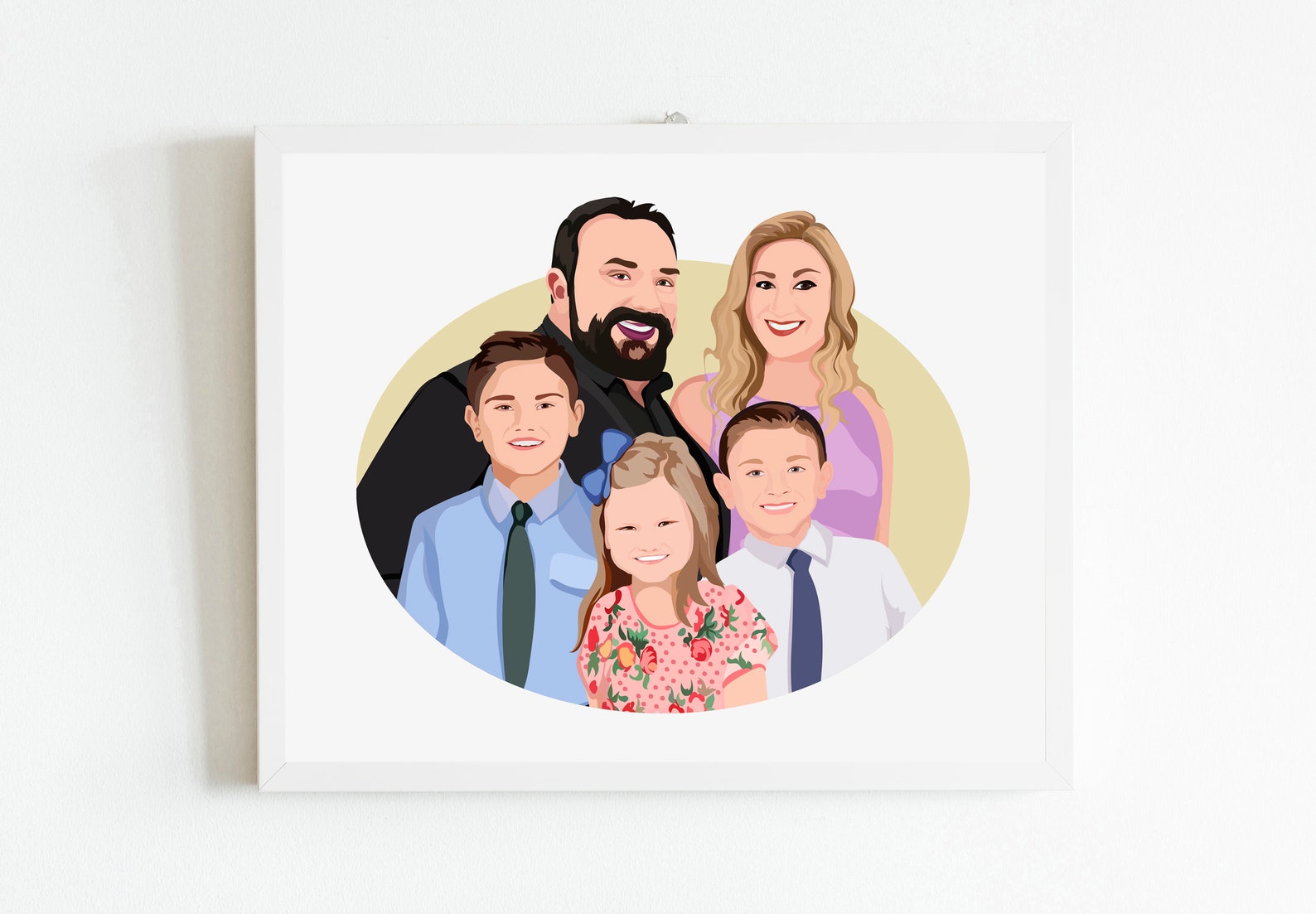 Family Illustration Family Drawing Personalized Family Custom | Etsy