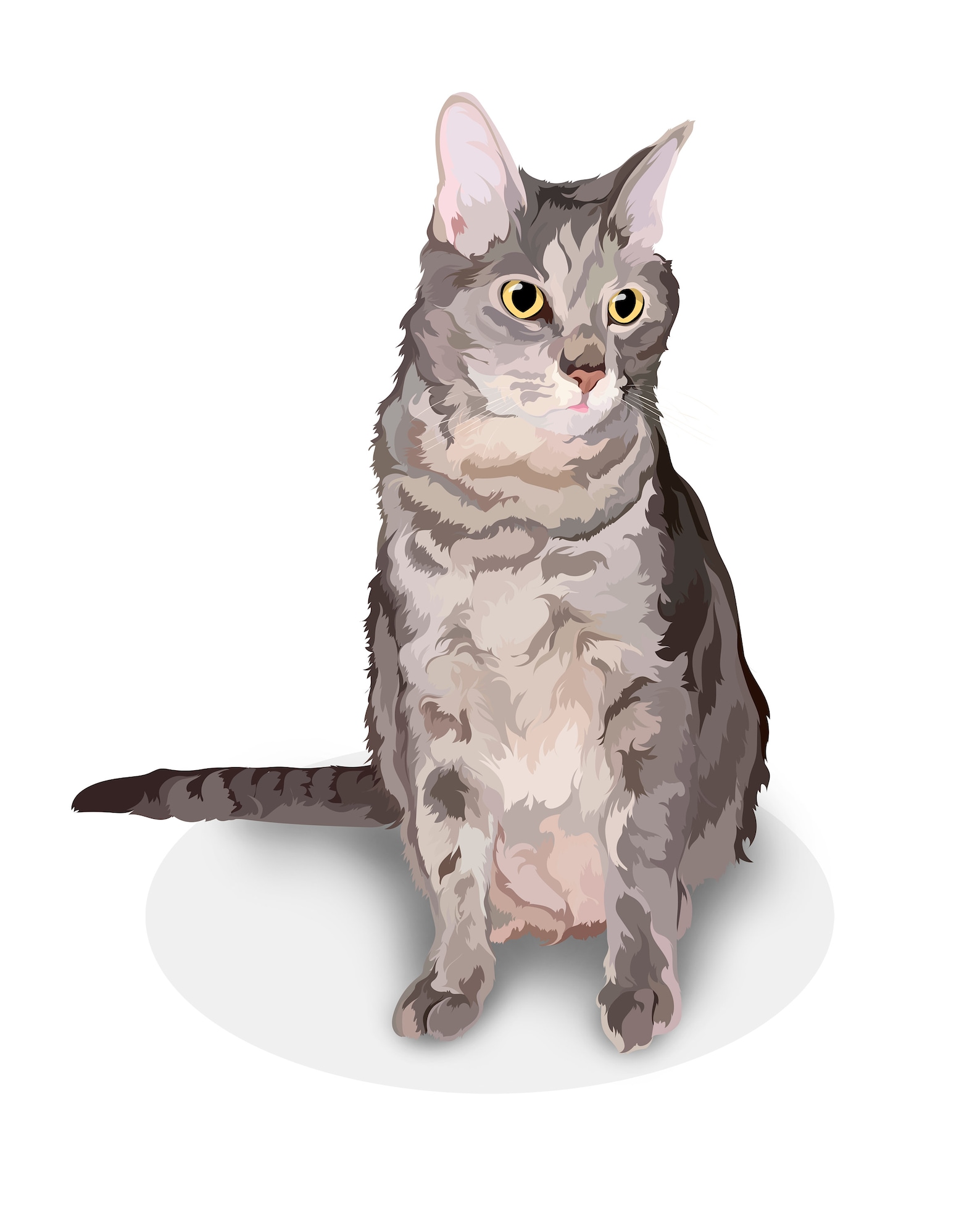 Custom Cat Portrait Personalized Custom Cat Painting Cat - Etsy