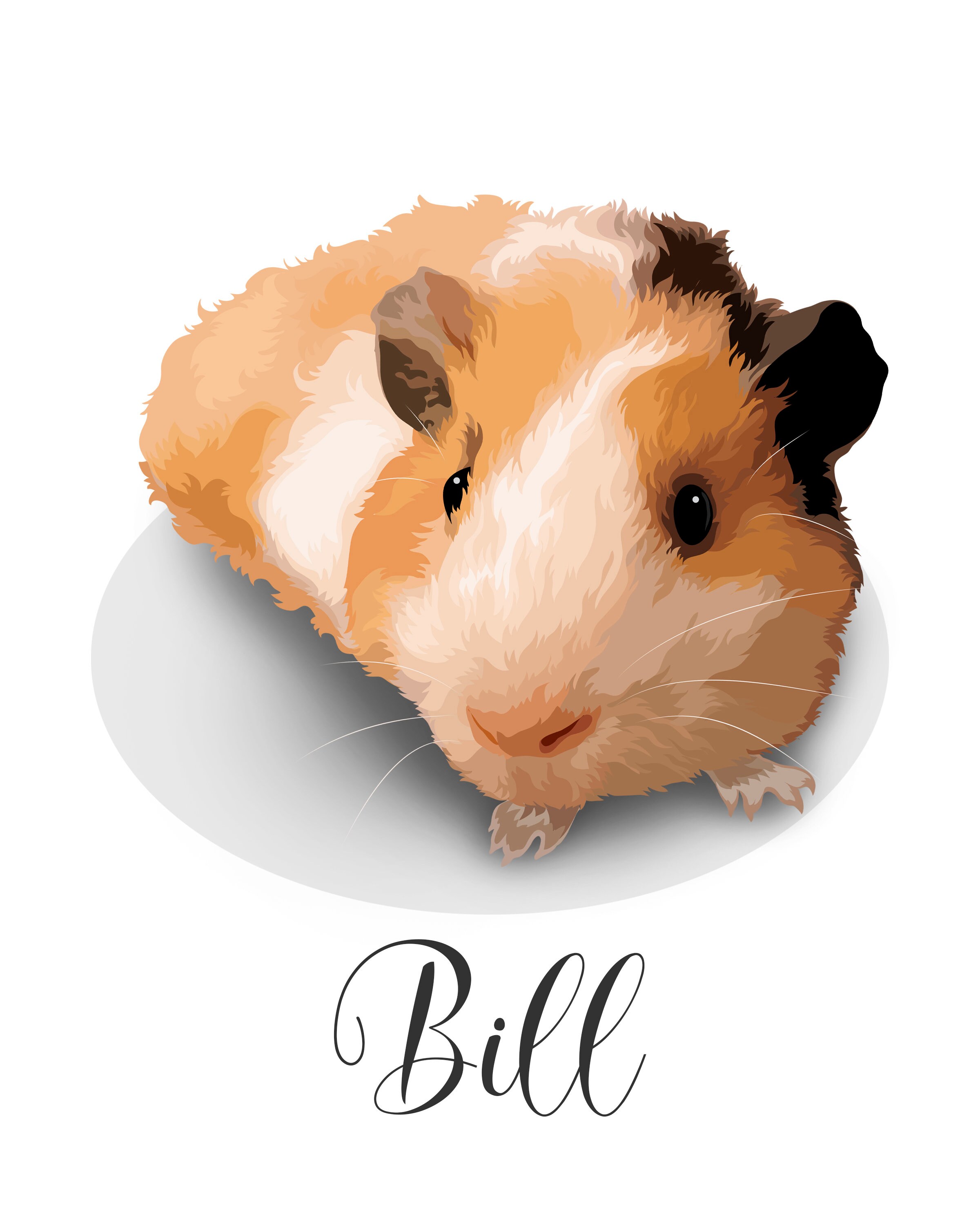 CUSTOM GUINEA PIG Portrait Custom Pet Portrait Guinea Pig | Etsy