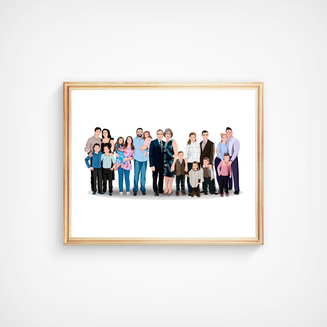 Custom Family Portrait Printable Family Portrait Cartoon - Etsy