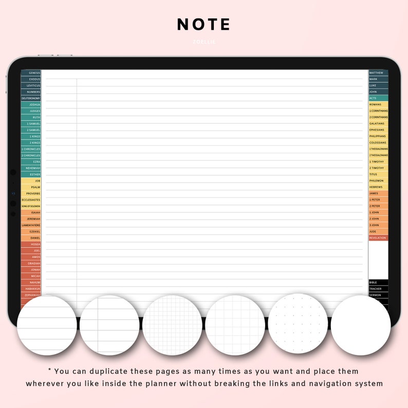 Digital Bible Journal Grid Retro Goodnotes Notability and | Etsy