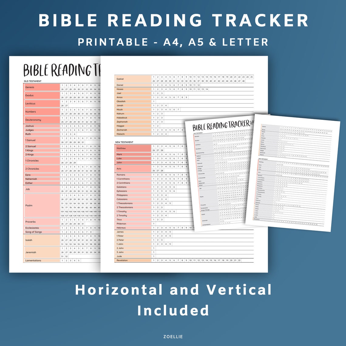 Printable Bible Reading Tracker A4 A5 and Letter Pink PDF | Etsy