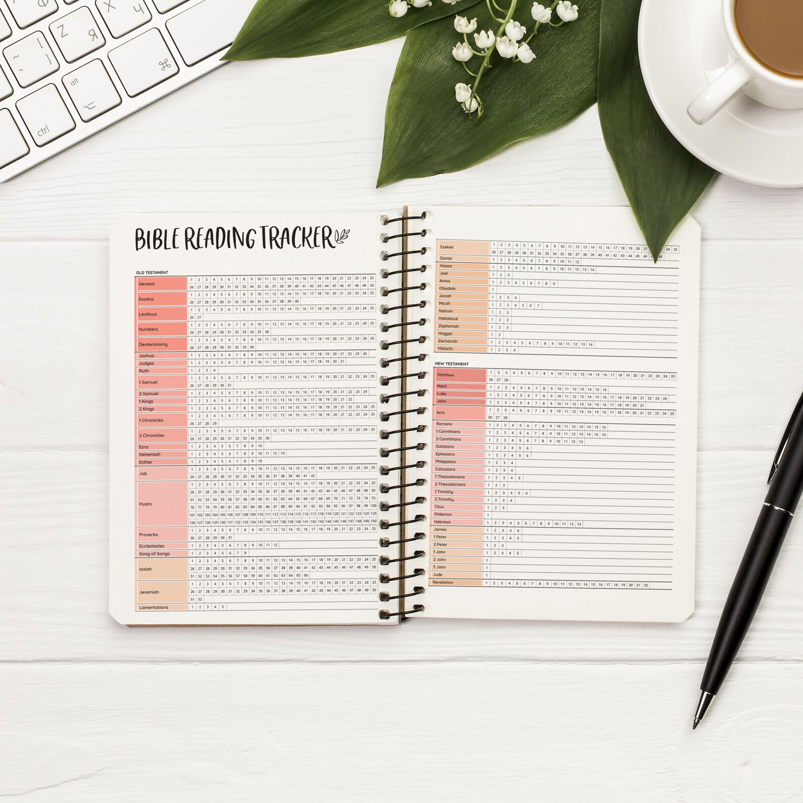 Printable Bible Reading Tracker A4 A5 and Letter Pink PDF | Etsy