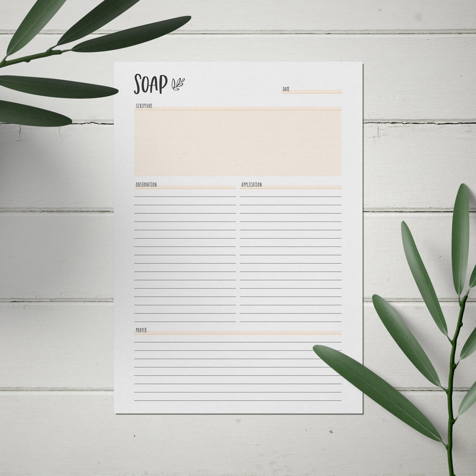 Printable SOAP Bible Study, A4, A5 and Letter, Bible Journal and ...