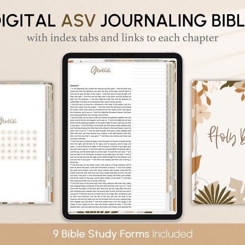 Digital ASV Journaling Bible With Index Tabs Vertical - Etsy