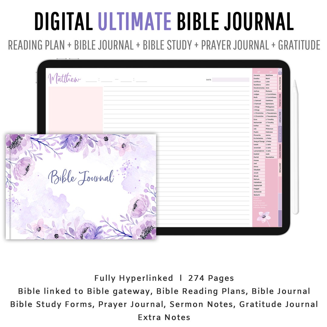 Ultimate Digital Bible Journal, Bible Reading Plan, Bible Study, Prayer ...