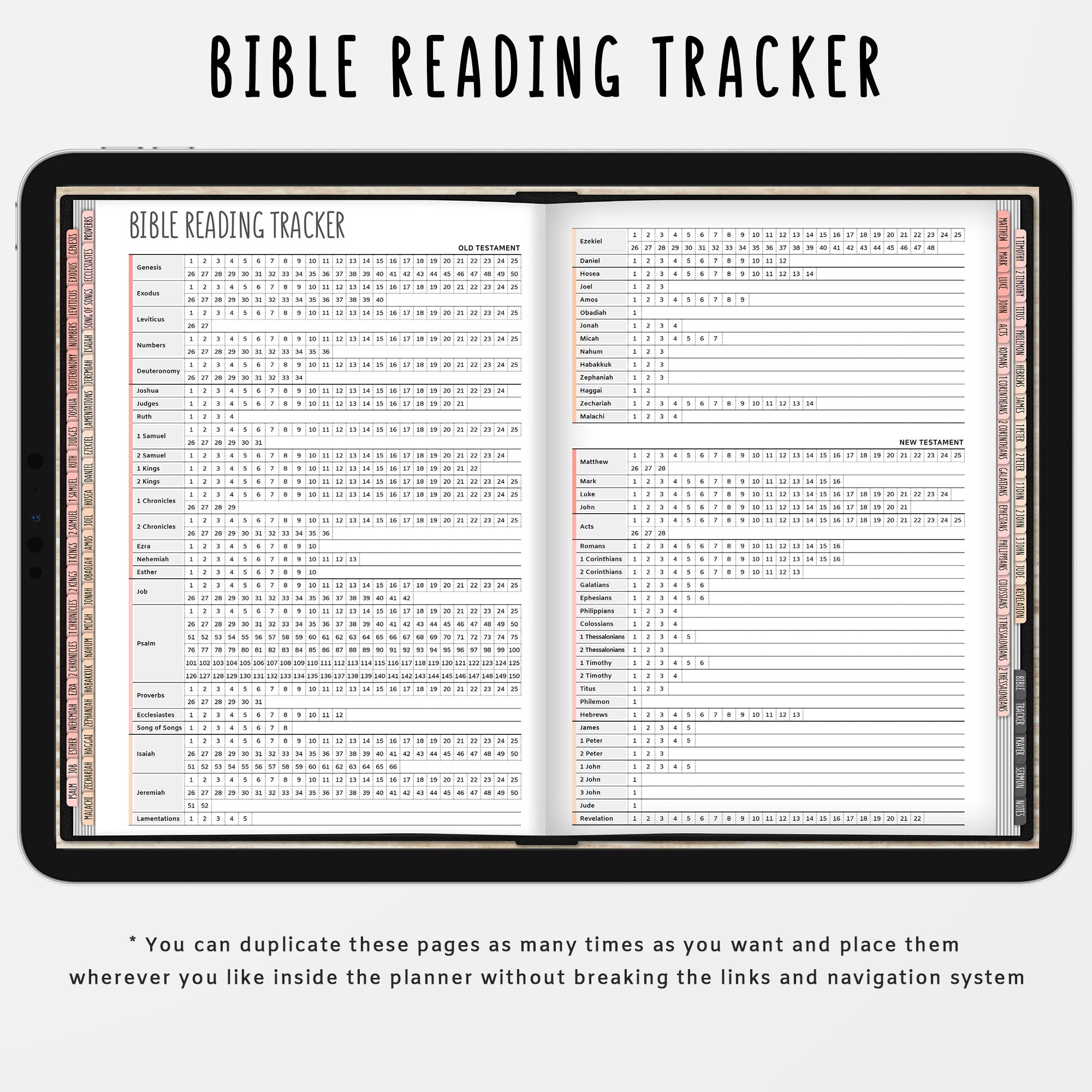 Digital Journaling Bible With Index Tabs Black Goodnotes | Etsy