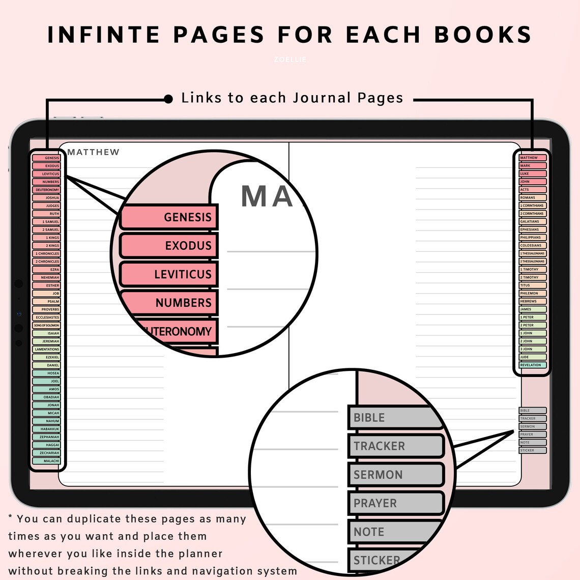 Digital Bible Journal 66 Books Fully Hyperlinked Goodnotes | Etsy