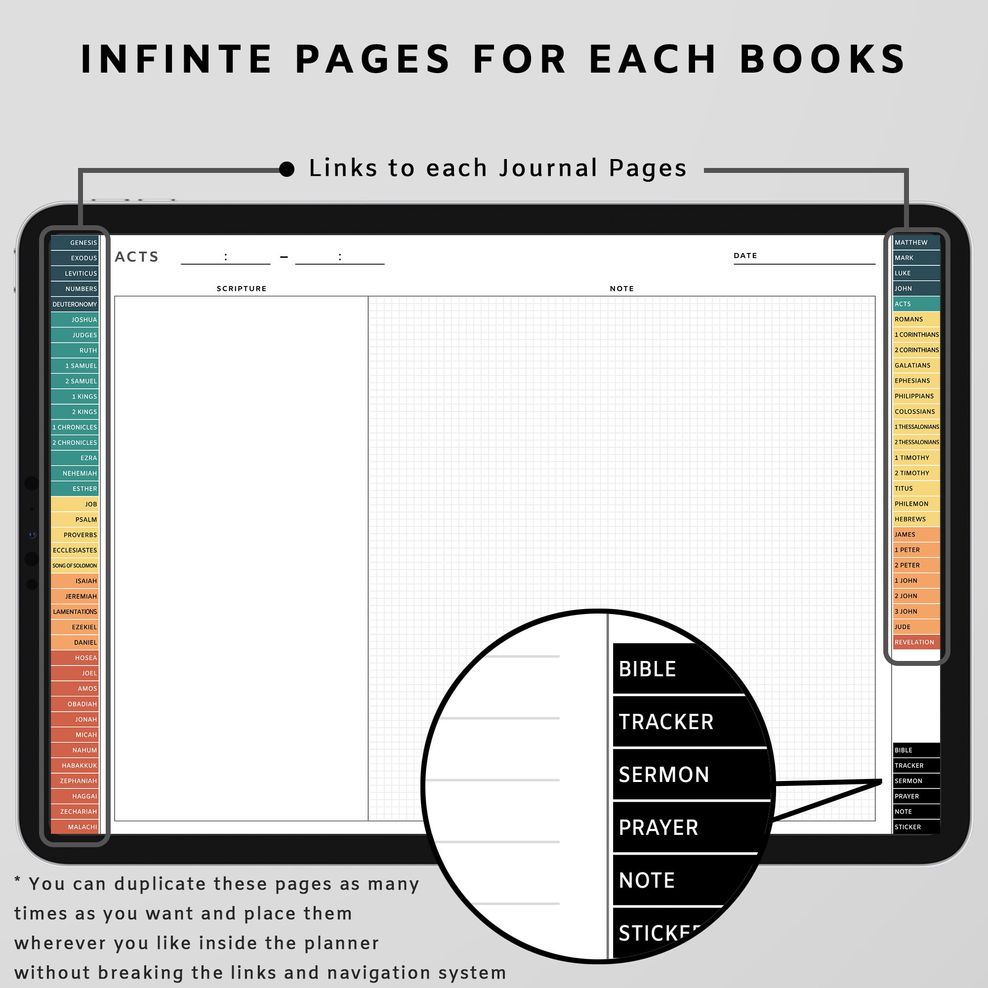 Digital Bible Journal Grid Retro Goodnotes Notability and - Etsy