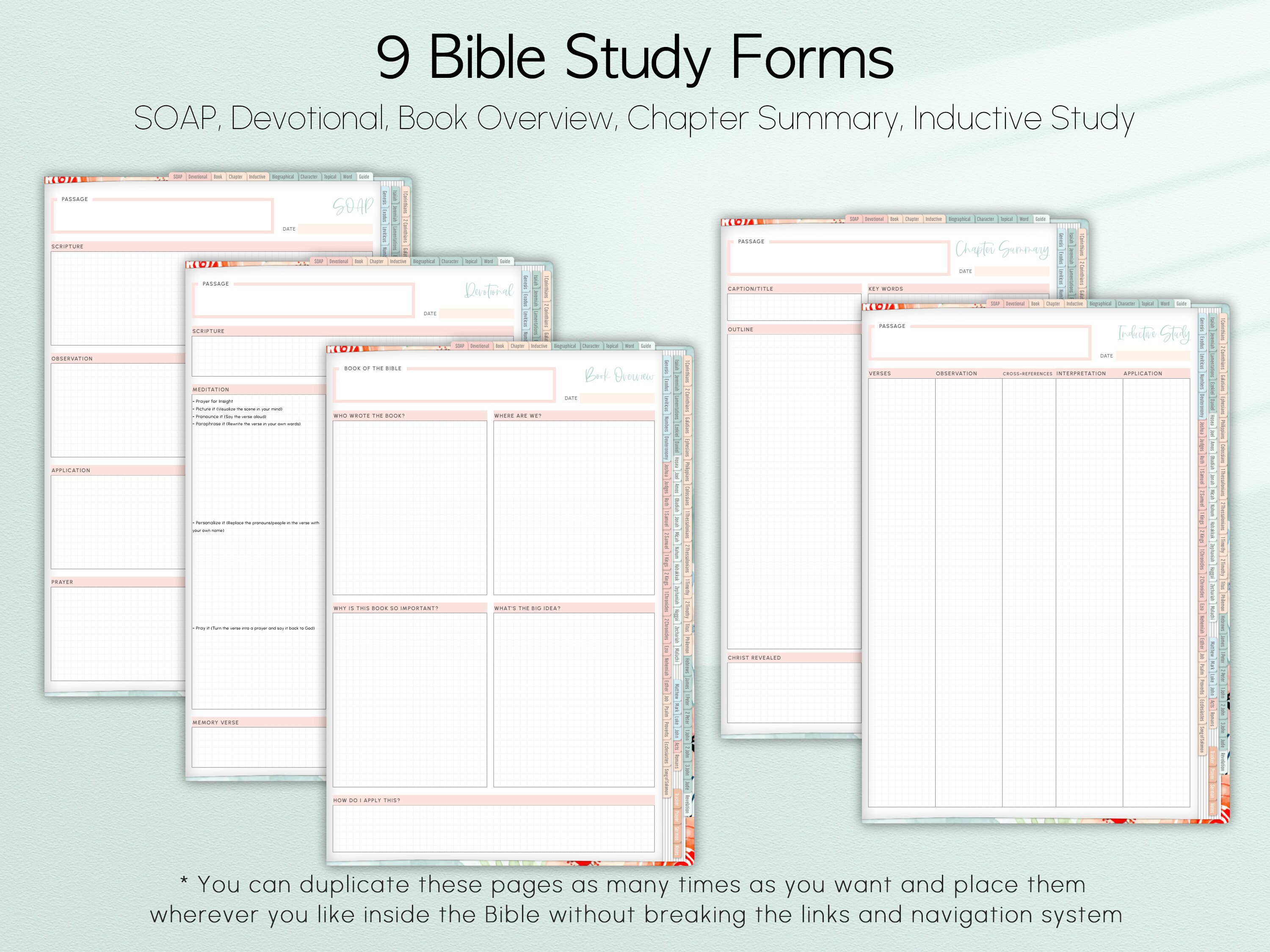 Digital WEB Journaling Bible With Index Tabs Vertical | Etsy