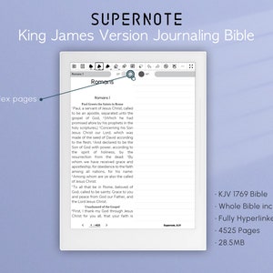 Digital KJV Journaling Bible, Supernote A6 X, A5 X Templates, Vertical ...
