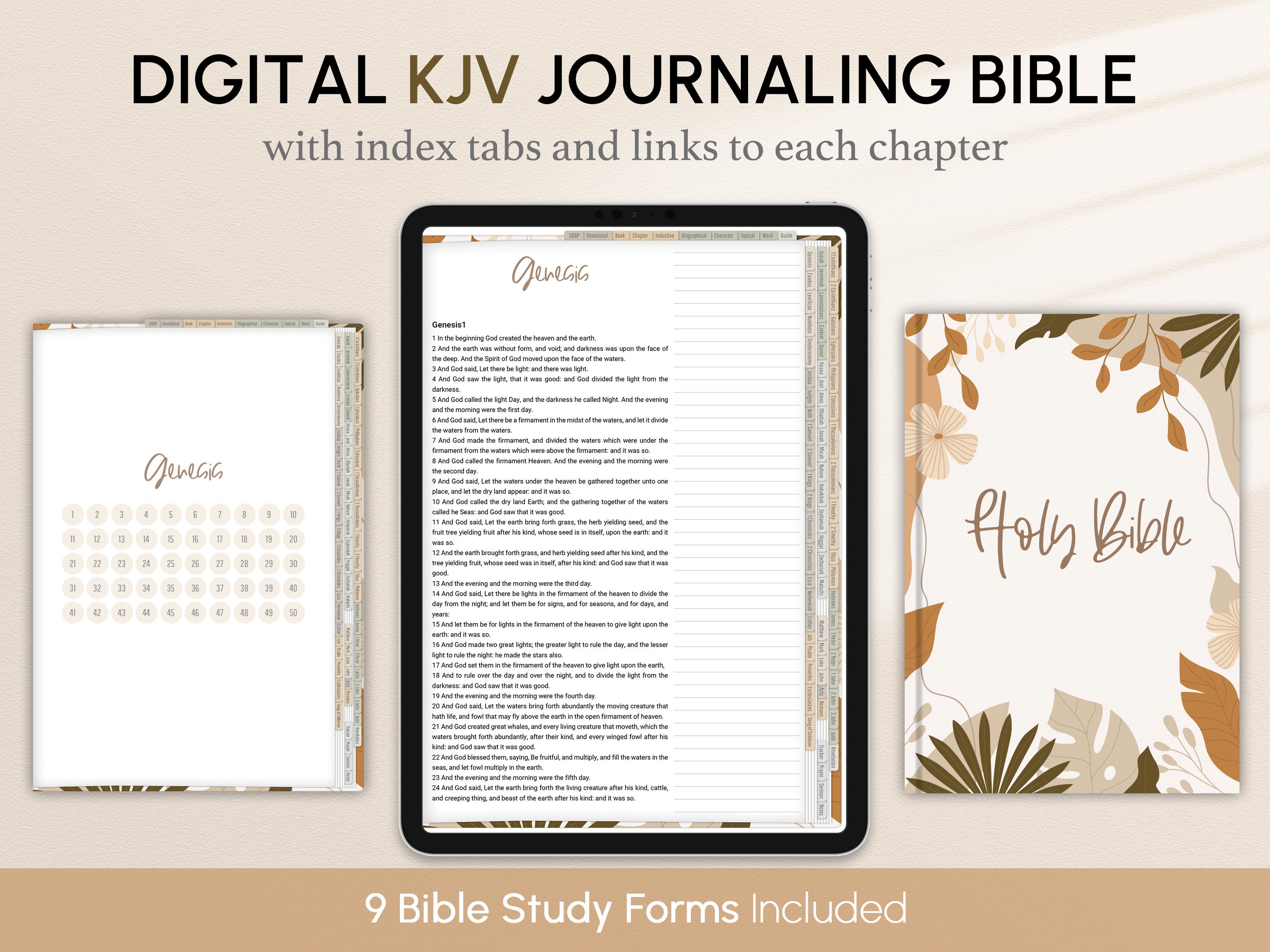 Digital KJV Journaling Bible With Index Tabs Vertical - Etsy