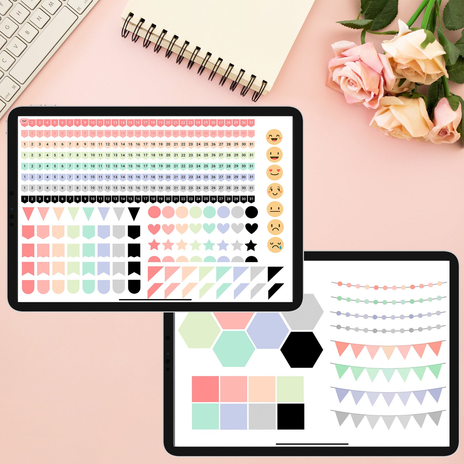 Digital Planner Stickers 1000 Precropped PNG Transparent | Etsy