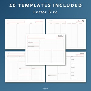 10 Printable Bible Study Templates, Landscape, Horizontal, Letter, Pink ...
