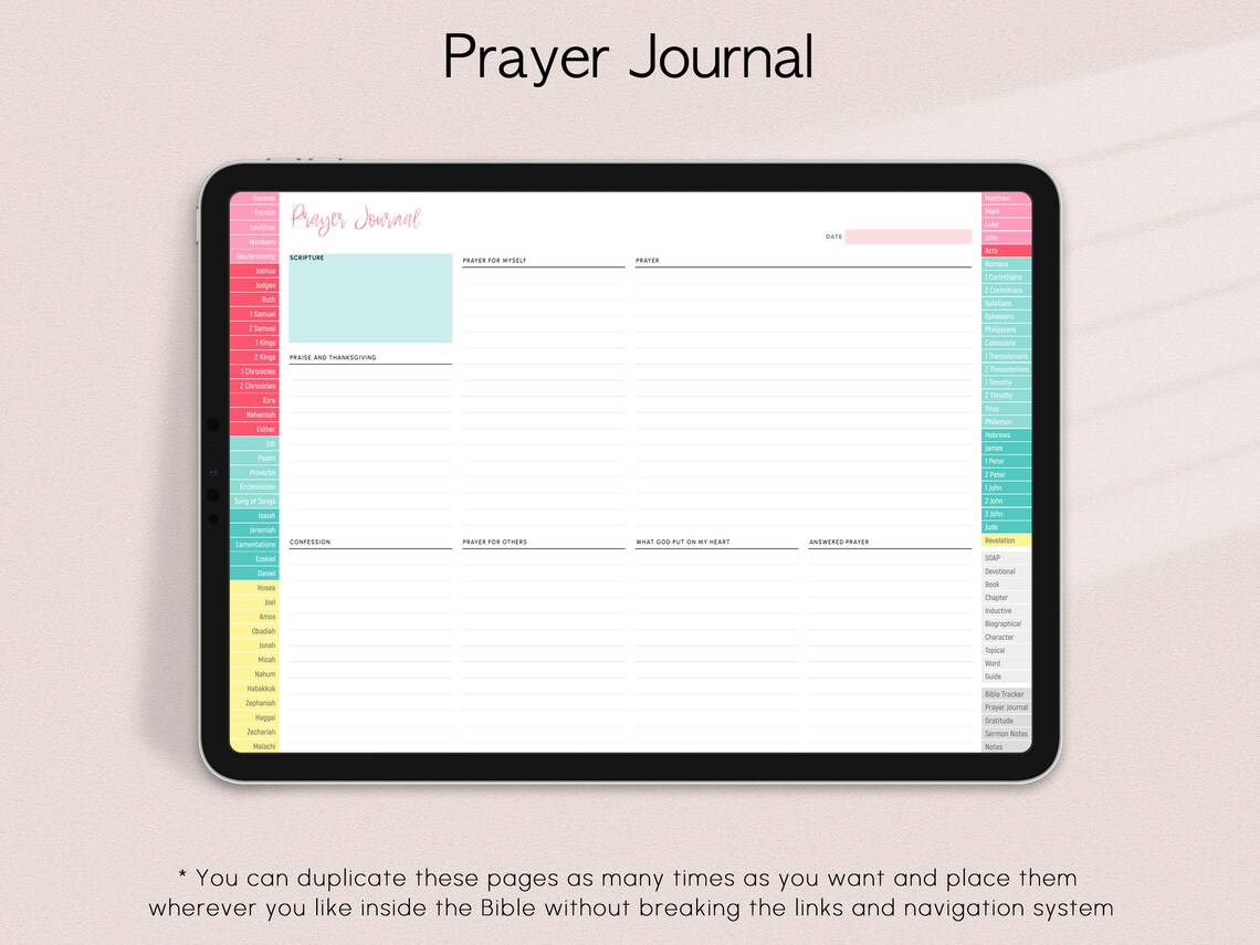 Digital KJV Journaling Bible With Index Tabs Minimal Vivid | Etsy