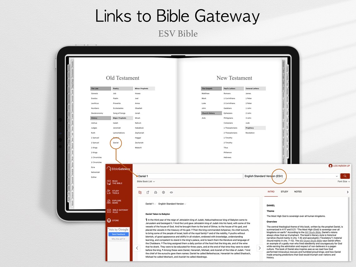 Digital Journaling Bible With Index Tabs Black Goodnotes - Etsy