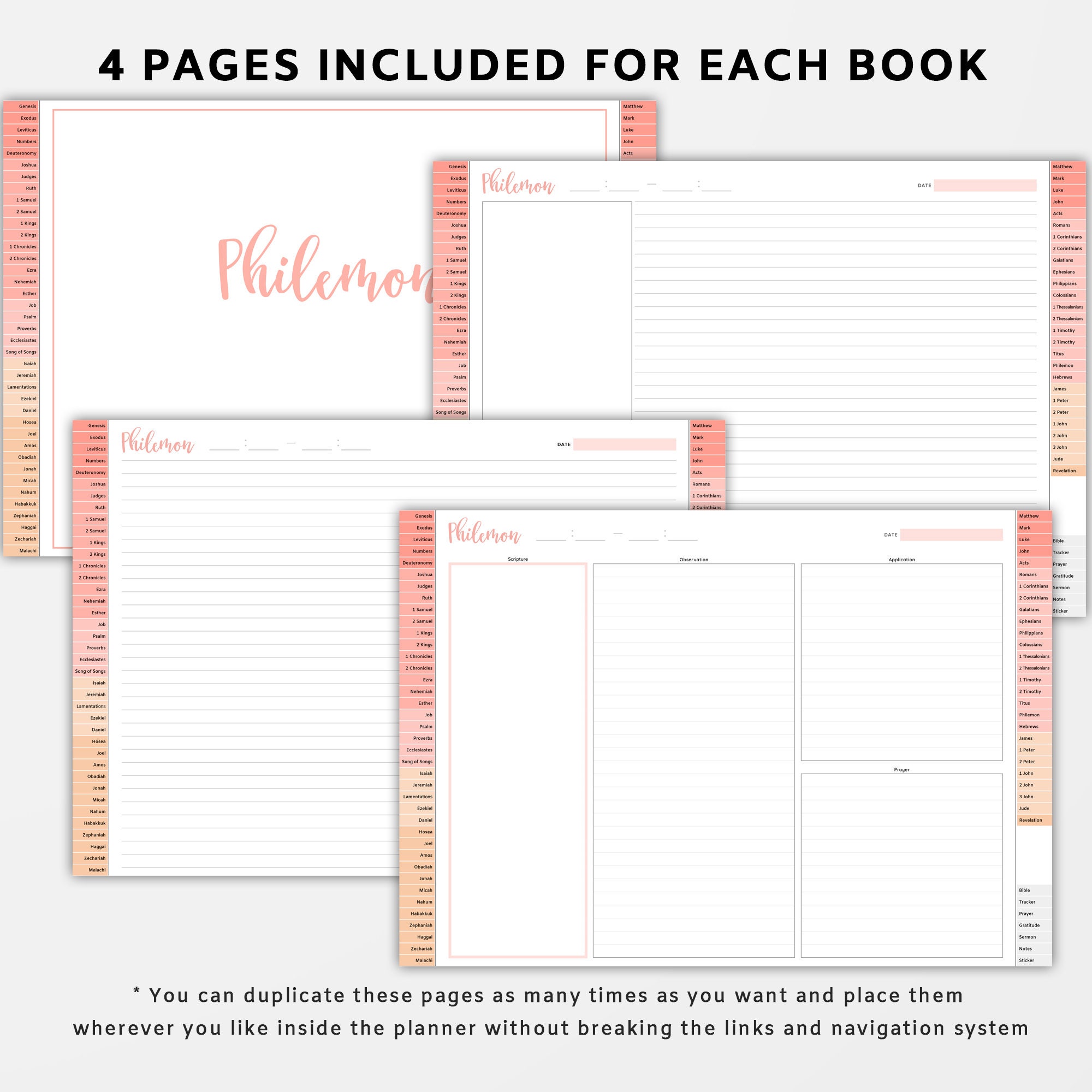 Digital Bible Journal Lined & SOAP Pink Goodnotes - Etsy