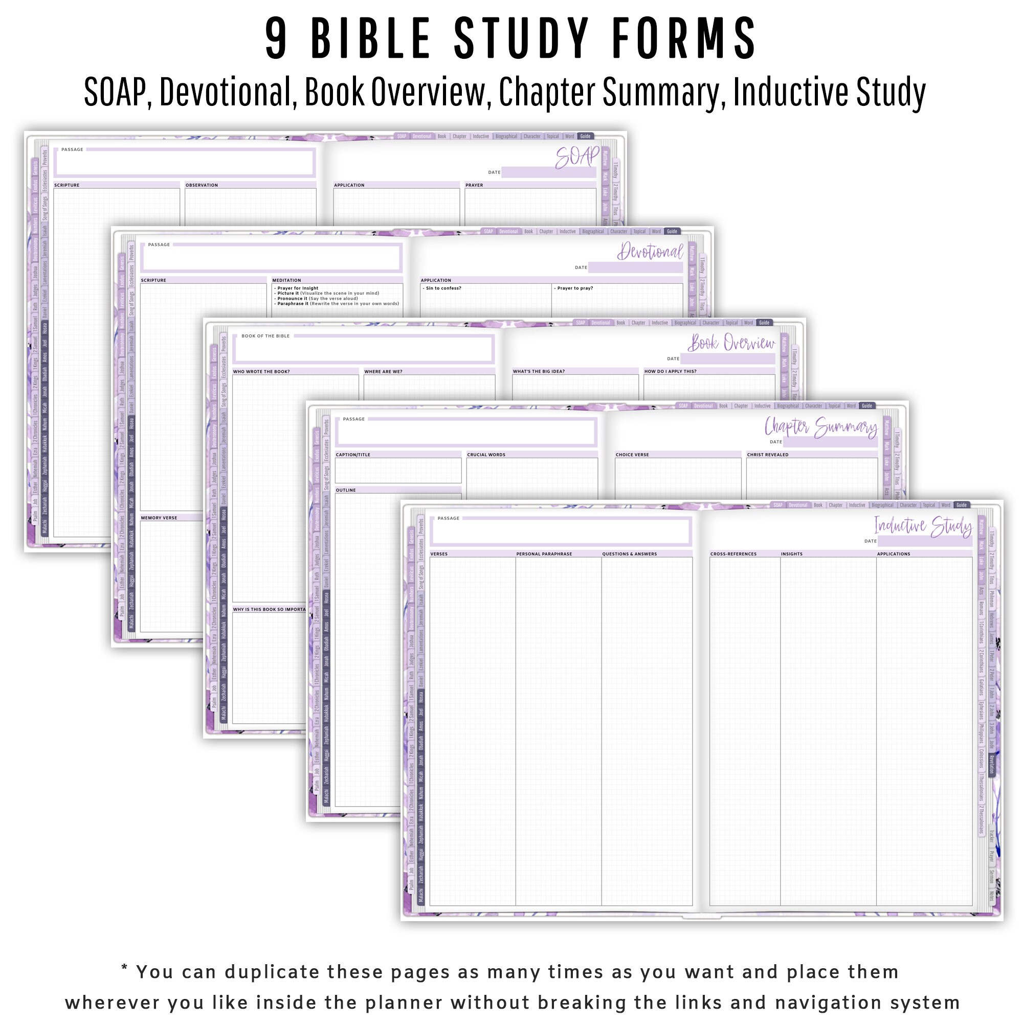 Digital World English Journaling Bible with index tabs | Etsy