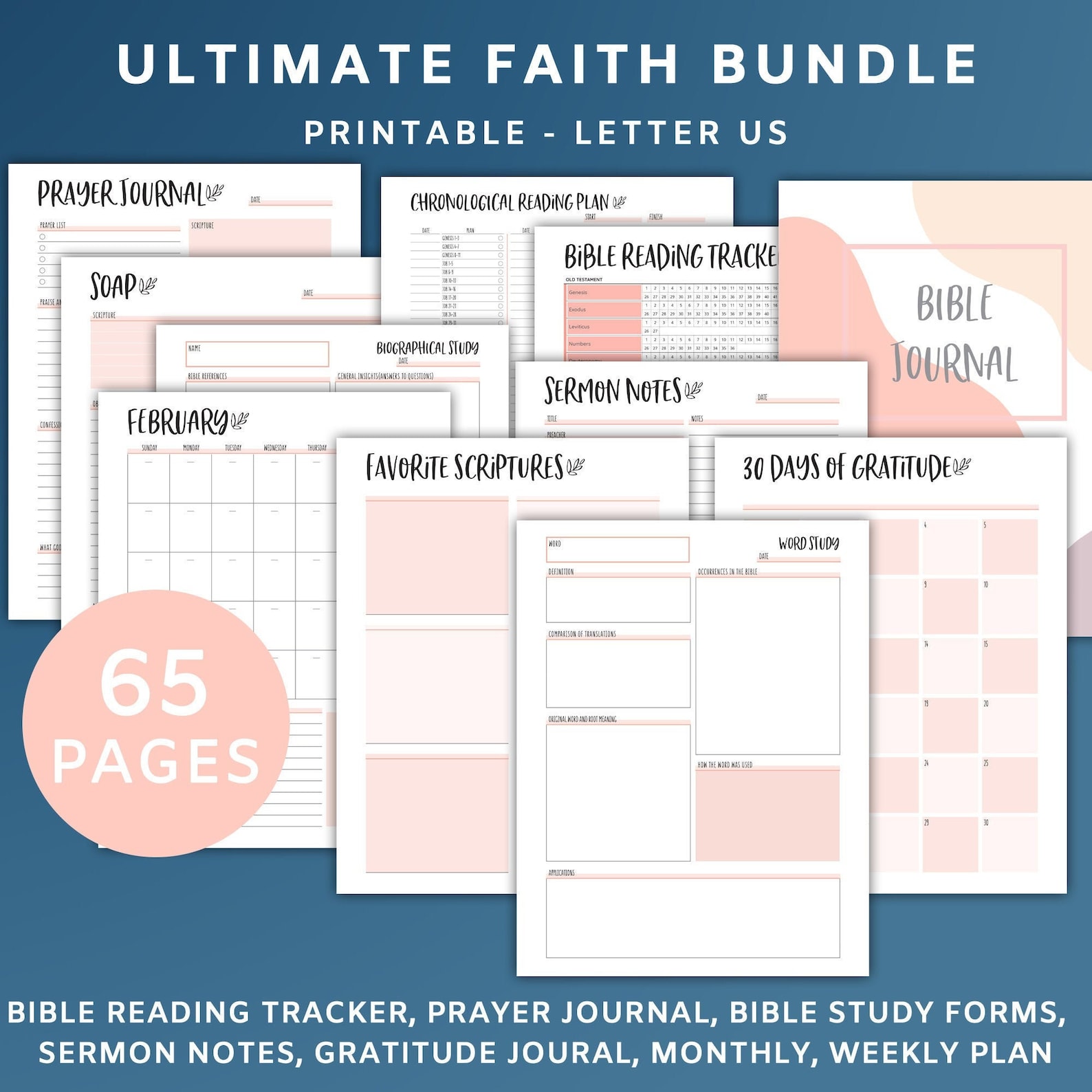 Printable Ultimate Faith Bundle Letter US and A5 PDF | Etsy