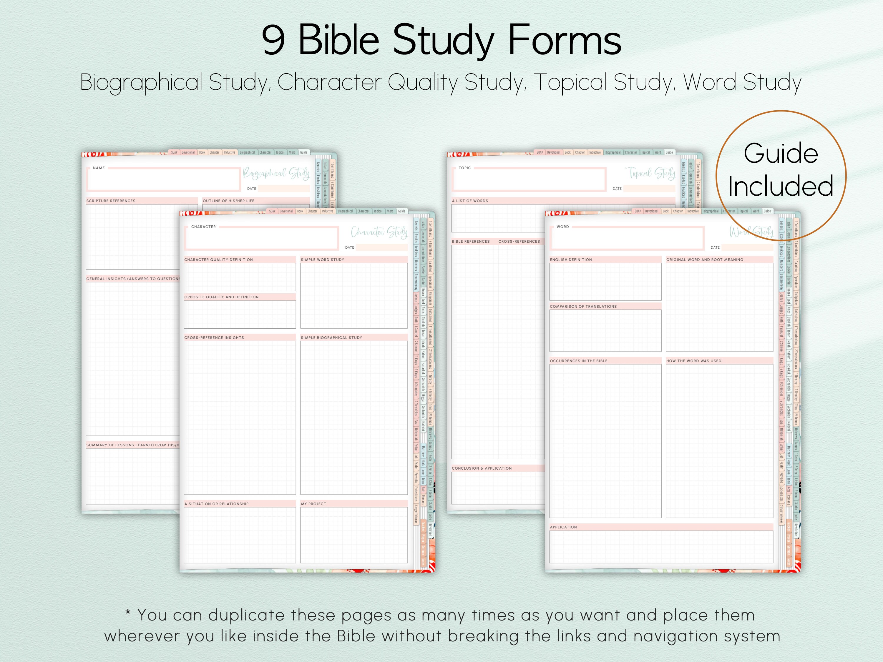 Digital WEB Journaling Bible With Index Tabs Vertical | Etsy