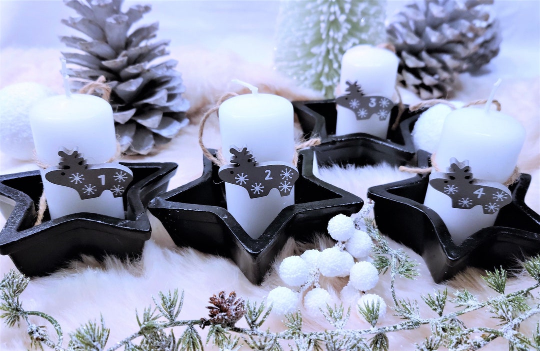 Advent Numbers for Candles Bottles Candle Holder Lantern Holder Advent ...