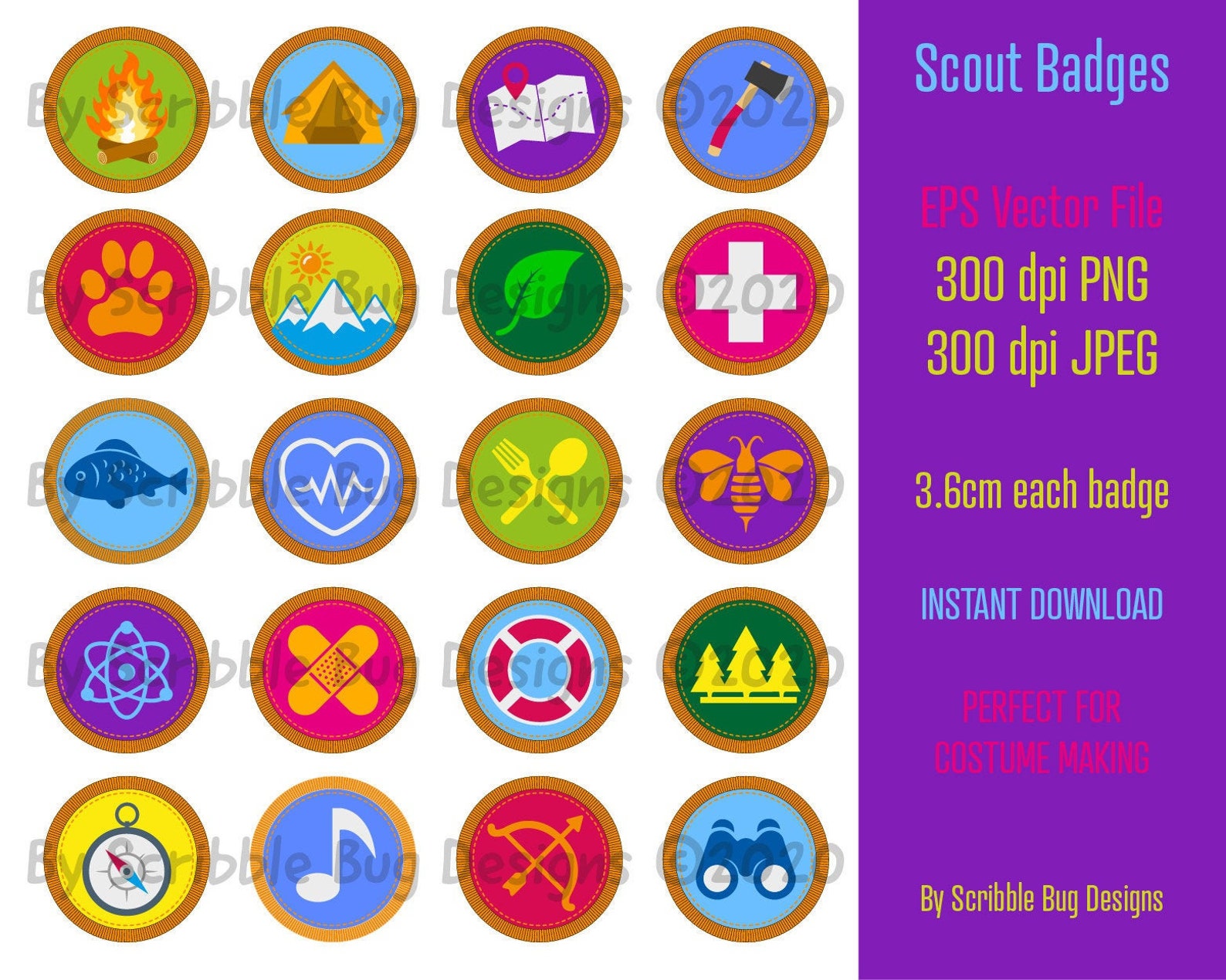 Vector Scout Badges, Clipart Scout Badges, Printable Scout Badges ...