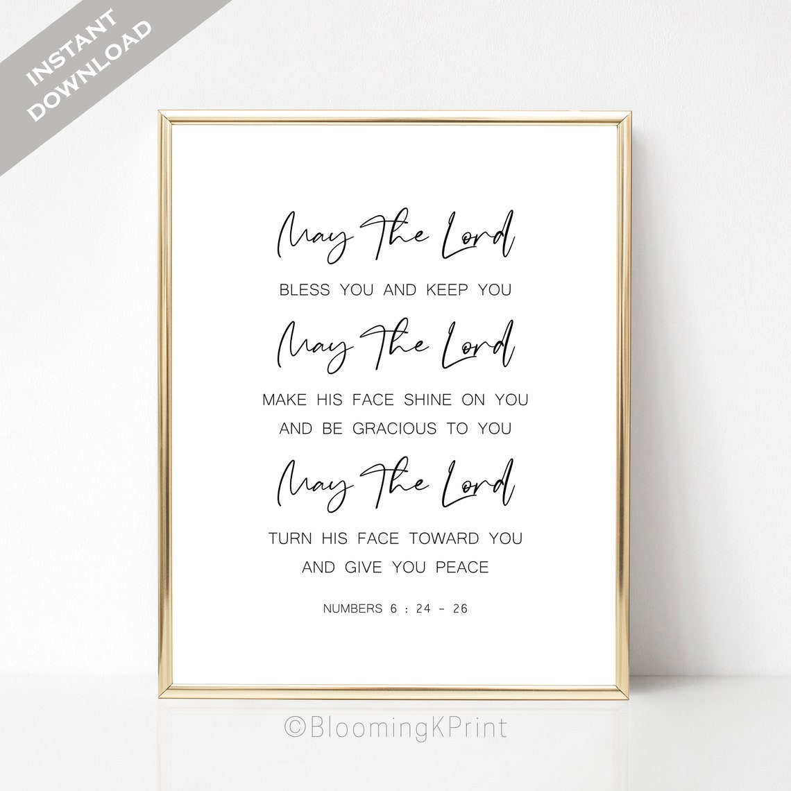 Numbers 6:24-26 Bible Verse Printable Wall Art Quote Bible | Etsy