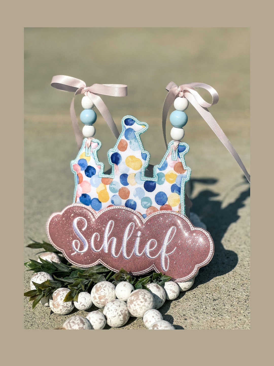 Princess Castle Stroller Tag, Fun Stroller Spotter, Personalized Custom ...