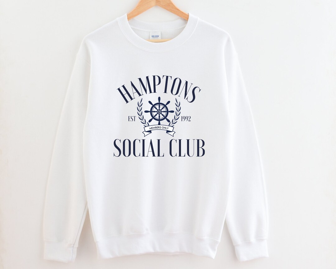 Hamptons Social Club Sweatshirt | Hamptons Crew Neck | Yacht Club ...