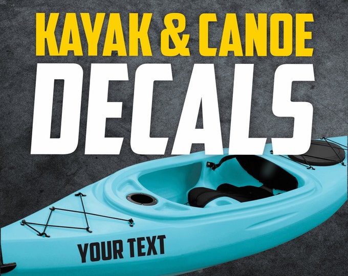 Kayak Decal Kayak Outdoors Decal Decal River Kayak Car Vinyl Decal ...