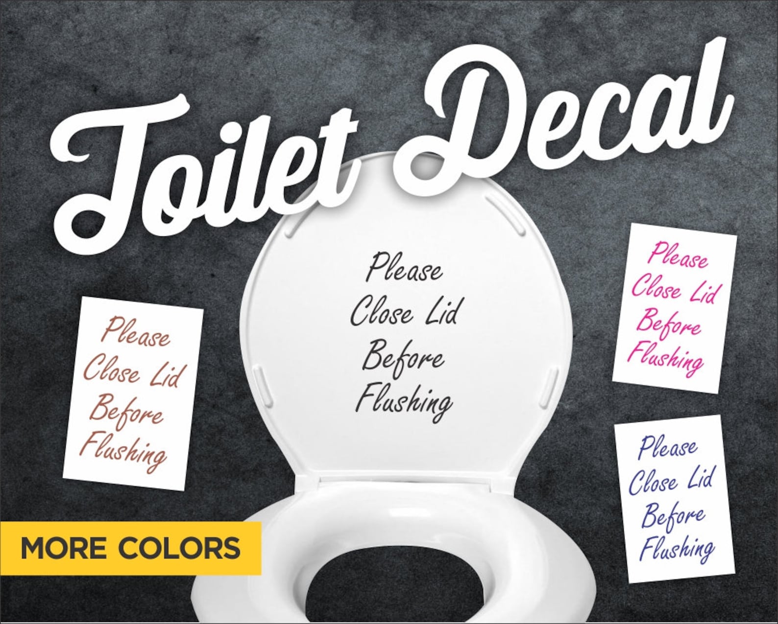 Close the Lid Decal Sign - Bathroom Toilet Decal - Toilet Decal ...