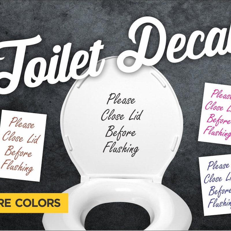 Custom Toilet Seat Decals - Etsy