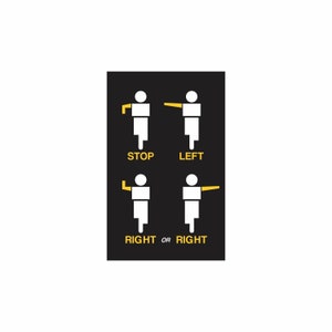 Bicycle Hand Signals Sticker - 4x Bike Hand Signals Sticker - Bike Hand ...