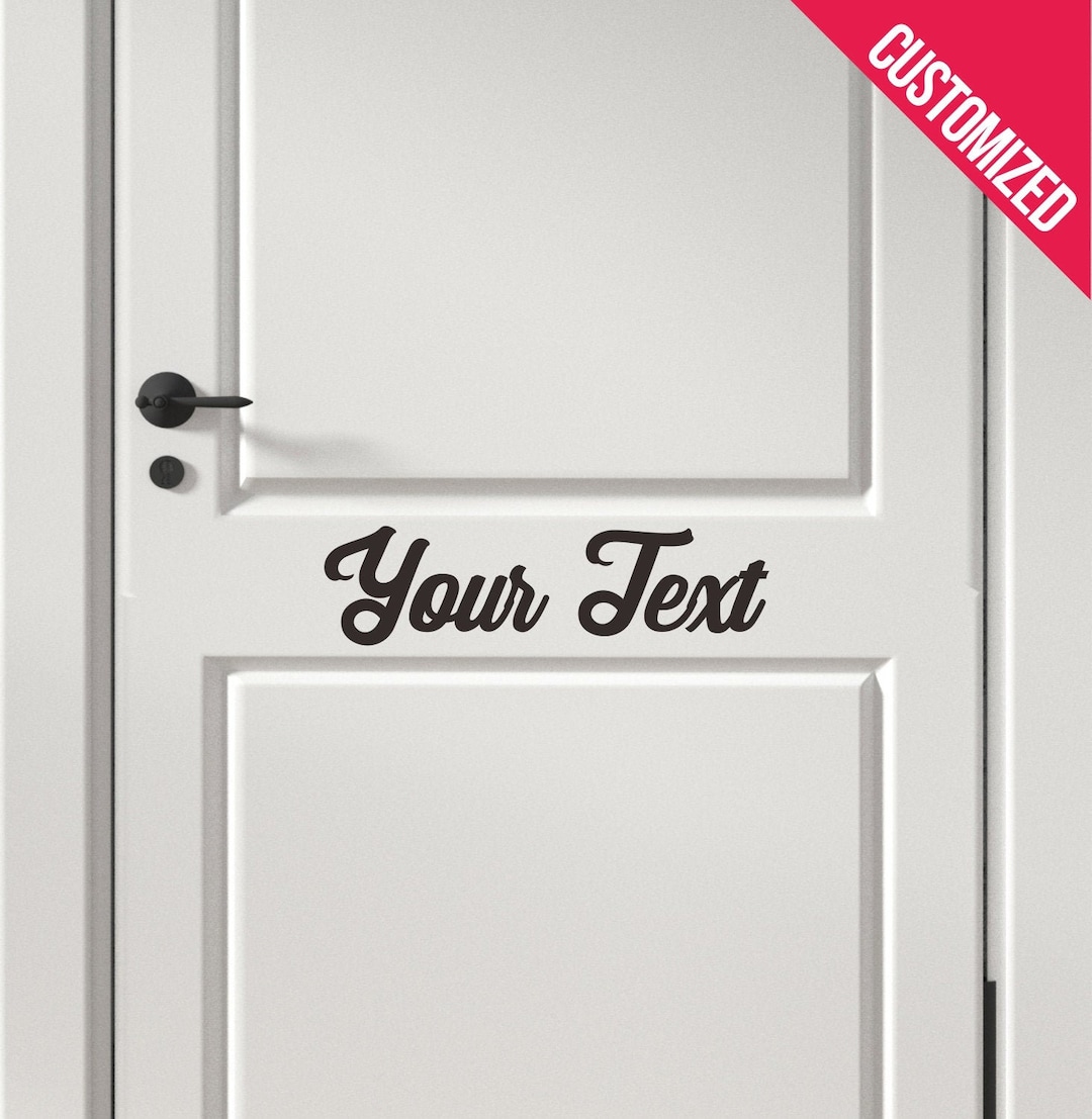 Custom Door Decal - Personalized Door Decal - Custom Removable Decal ...