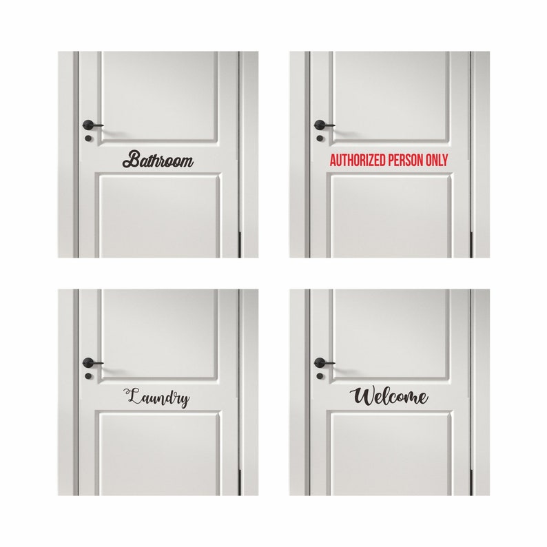 Custom Door Decal Personalized Door Decal Custom Removable - Etsy