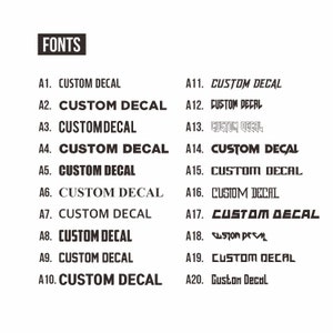 Custom Font Decals - Custom Vinyl Text Decals - Create Your Own Decals ...
