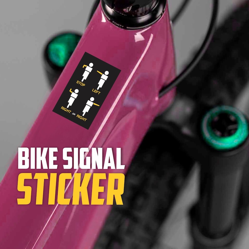 Bicycle Hand Signals Sticker 4x Bike Hand Signals Sticker - Etsy