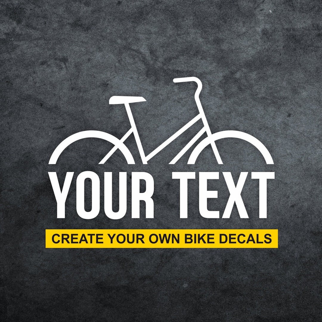 Custom Cruiser Bike Decals - Custom Bicycle Decals - Personalized Bike ...