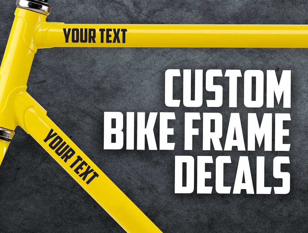 2 Decals for Bike Frame - 2x Personalized Bike Frame Decal - Custom ...