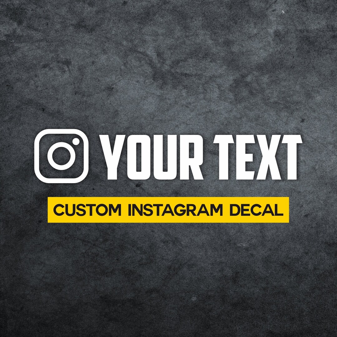 Custom Instagram Decal - Personalized Instagram Name Decal - IG Car ...
