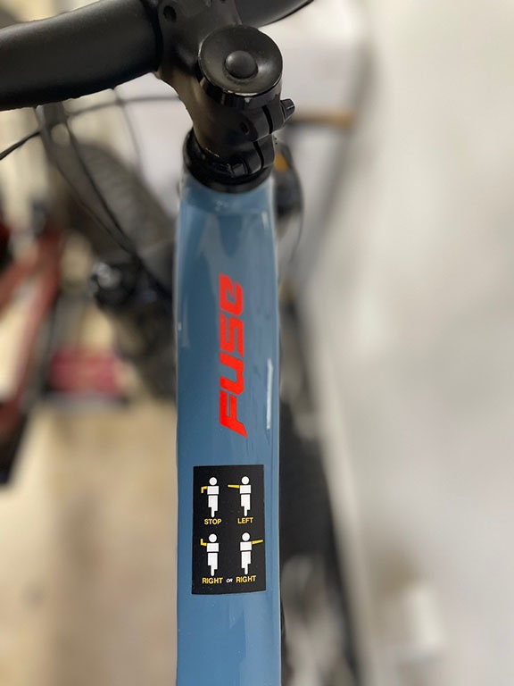 Bicycle Hand Signals Sticker - 4x Bike Hand Signals Sticker - Bike Hand ...