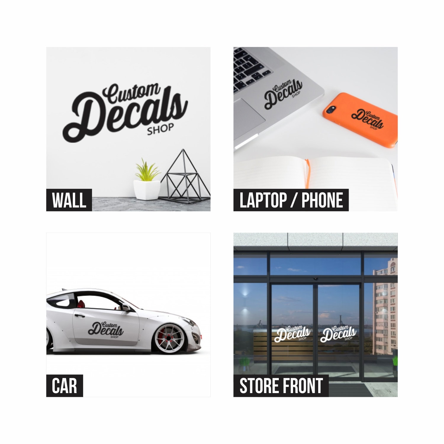 Custom Font Decals Custom Vinyl Text Decals Create Your - Etsy