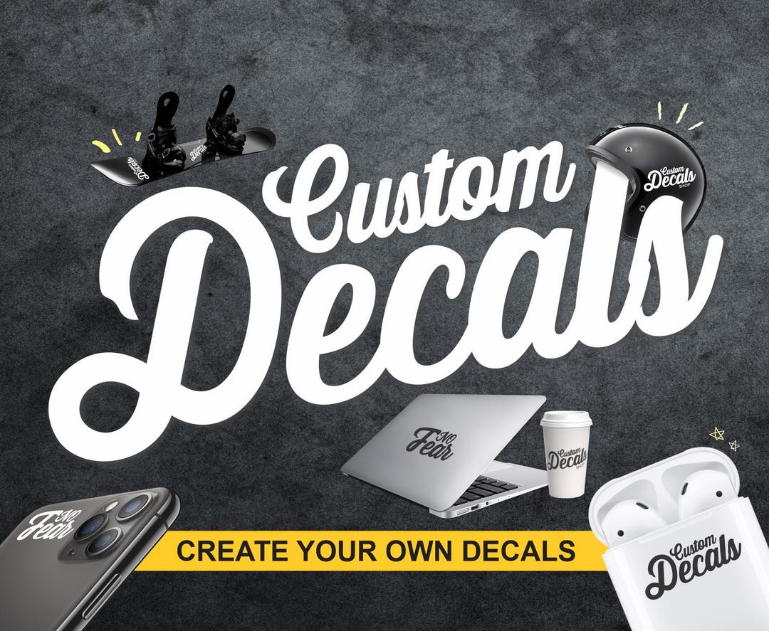 Custom Font Decals - Custom Vinyl Text Decals - Create Your Own Decals ...