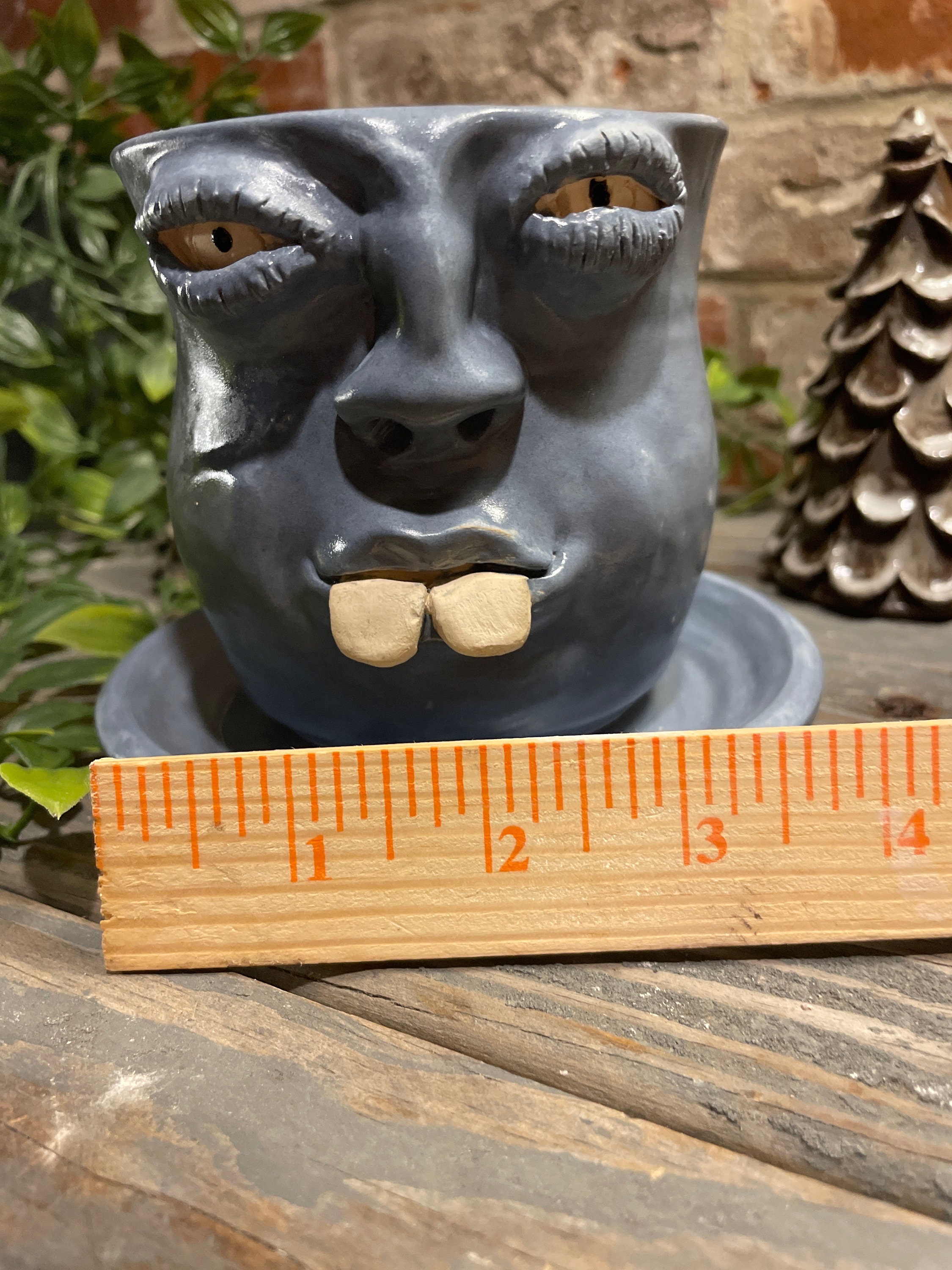 Facepot Handmade Pottery Teacup Size Planter the Perfect - Etsy