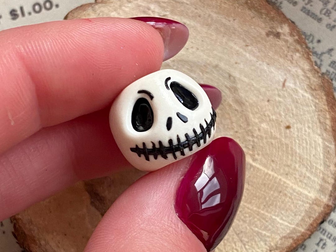 Handmade Clay Dreadlock Bead Skull Hair Jewelry Gothic Gift Hair Charms ...